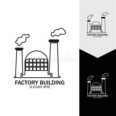 Factory Building Icons Vector Stock Vector Illustration Of Residential Outline 259342460