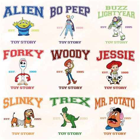 9 Retro Toy Story Bundle Png Toy Story Collage Bundle Woody Png Toy