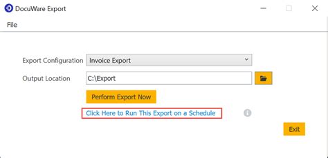 How Do You Run The DocuWare Export App On A Schedule DocuWare Support Portal