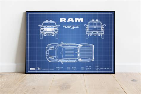 Blueprints Of Cars Dodge Ram Trx Pictures Of Cars Truck Poster