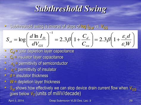 Ppt 332 578 Deep Submicron Vlsi Design Lecture 3 Deep Sub Micron Mos
