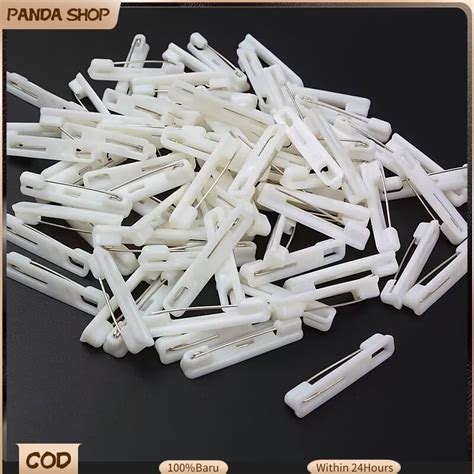 100pcs 3 1cm Plastic Lapel Pin White For Acrylic Name Plate Shopee Philippines