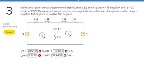 Solved In The Circuit Given Below Determine The Mesh Chegg