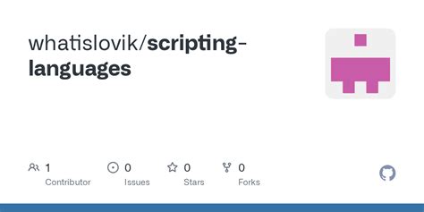 Github Whatislovikscripting Languages