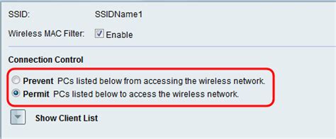 MAC Filtering For An SSID On The RV W Cisco