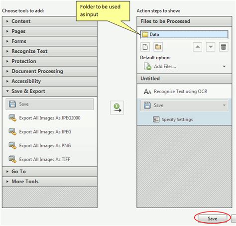 creating actions using action wizard in adobe® acrobat® xi