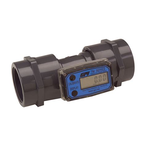 Economical Inline Digital Turbine Flow Meter 2 NPT Economical PVC