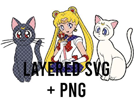 Sailor Moon Svg Sailor Moon Clipart Luna Svg Artemis Svg Sailor Moon