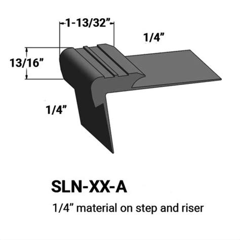 Johnsonite Stair Nosings ¼” Material On Step And Riser 40 Black 12