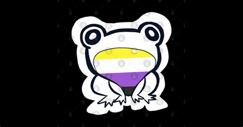 Non Binary Pride Frog Frog Sticker Teepublic