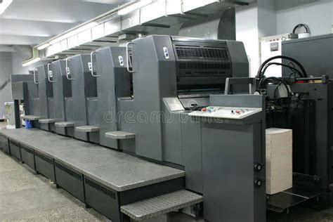offset machine working stock image image of media office 82023