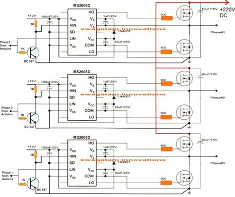 Arduino 3 Phase Inverter Circuit With Code Homemade Circuit Projects