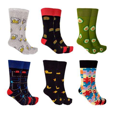 Calcetines De Vestir Caballero Colores Locos Set De 6 Pares Mad Socks