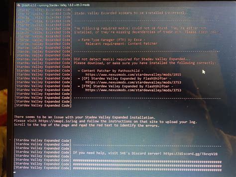 mods not loading please help r smapi