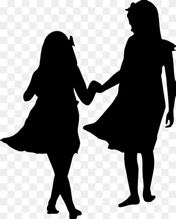 Sisters Silhouette Stock Illustrations – 644 Sisters Silhouette #3568716
