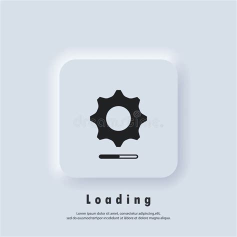 loading and gear icon loading process progress bar icon system