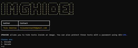 GitHub Teja156 Imghide Hide Secret Texts Inside An Image Optionally Encrypt Them With A