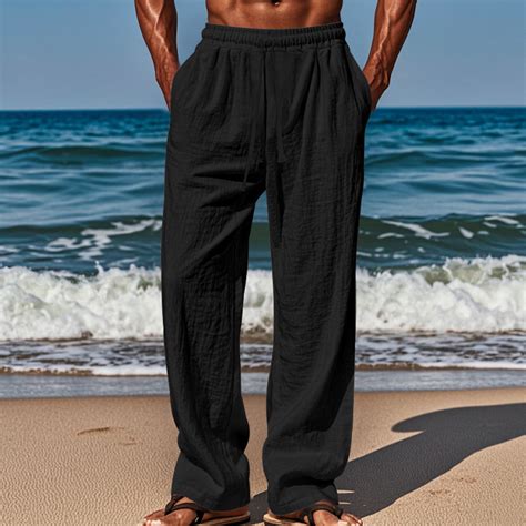 Cosfo Black Baggy Sweatpants Men Full Straight Leg Joggers Wide Leg