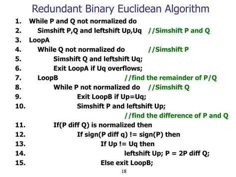 PPT A Redundant Binary Euclidean GCD Algorithm PowerPoint