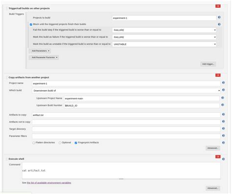 Jenkins Trying To Copyartifacts From A Build That I Trigger Stack