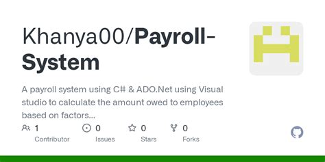 GitHub Khanya Payroll System A Payroll System Using C ADO Net Using Visual Studio To