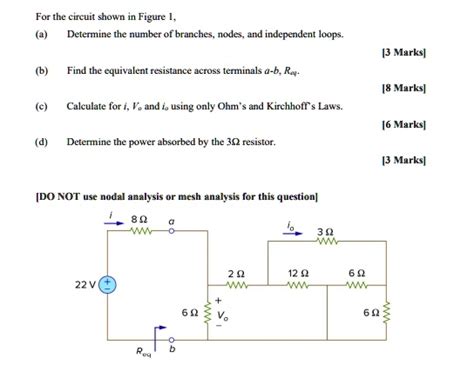 for the circuit shown in figure 1 a determine the number of branches