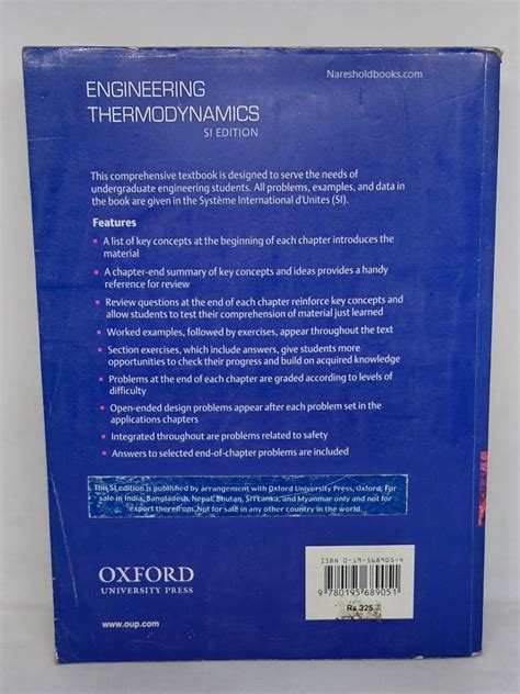 Engineering Thermodynamics Si Edition Russell Adebiyi Naresh