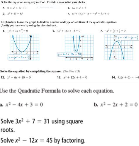 Solved Solve The Equation Using Any Method Provide A Reason
