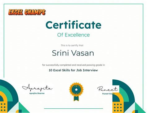 srini vasan on linkedin course completion certificate