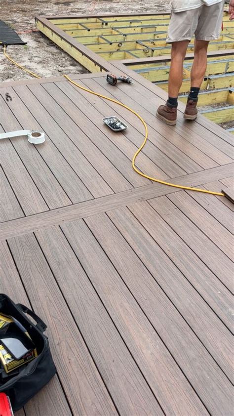 How To Install A Composite Deck DIY Diy Deck Composite Decking Deck Installation