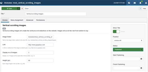 vertical scrolling images joomla module gopiplus joomla and drupal