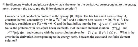 solved finite element method and please solve what is the