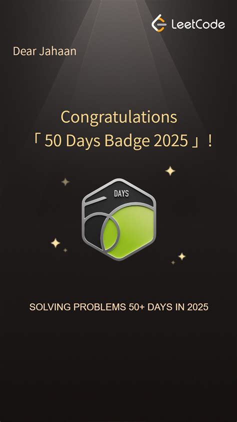 I Am Excited To Share That I Have Recently Earned My First Leetcode