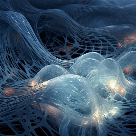 Texture Of Futuristic Bio Material On Black Background Depth Of Field