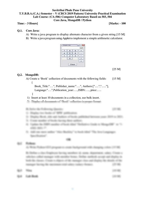 SOLUTION T Y B B A Ca Sem V Practical Slips Pattern Studypool