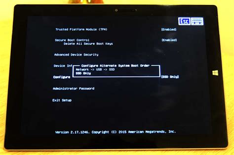 How To Configure Surface 3 Uefi Bios Settings Surfacetip