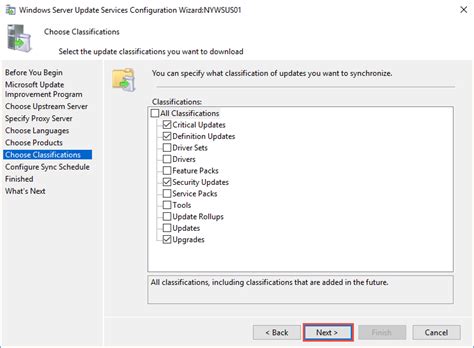 windows server 2016 update services initial configuration wsus 2016