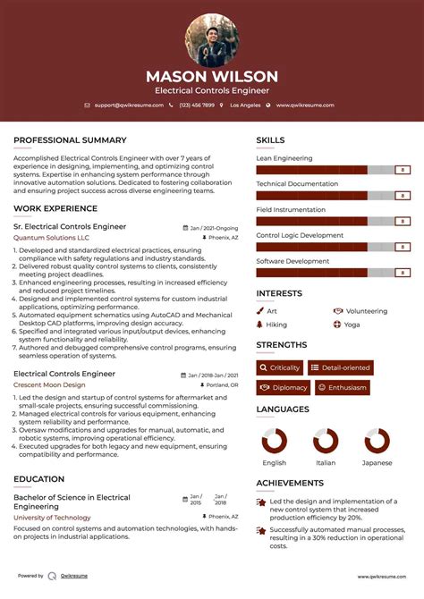10 Electrical Controls Engineer Resume Samples And Templates For 2025
