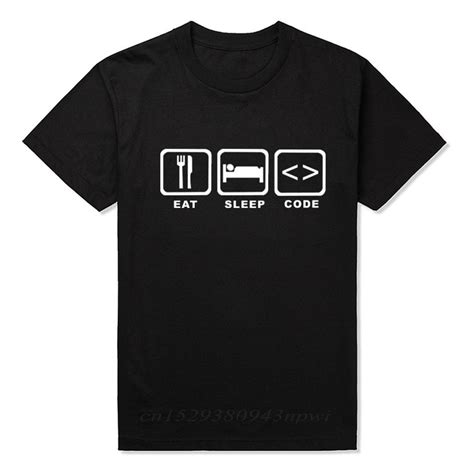 Nuevo Estilo De Verano Comer Dormir Código Programación Java Html Comedia Camiseta Divertido