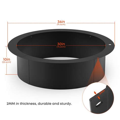 Stanbroil Fire Pit Ring 36 Inch Outer 30 Inch Inner Diameter Heavy