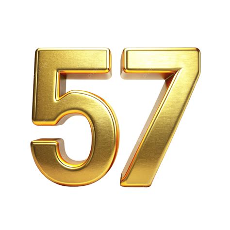 Golden Color Number 57 Illustration Golden Color Number Golden Number