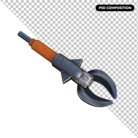 Premium Psd Hand Tool Isolated 3d Rendering