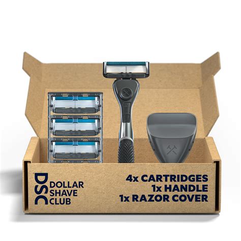 Dollar Shave Club 6 Blade Travel Shaving Kit Diamond Grip Club Series Razor Handle 6 Blade
