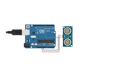 Circuit Design Ultrasonic Distance Ping Sensor Tinkercad