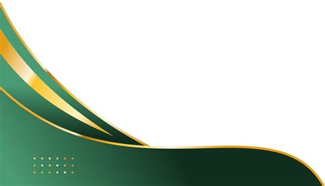 Green Gold Abstract Curve Border 20639769