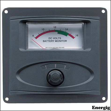 Bep Analog Dc Voltmeter Panel Mount Up To 3 Inputs 8 16v Dc