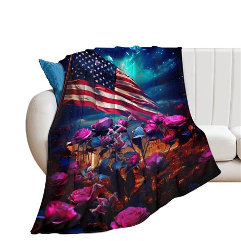 Independence Day Of The United States Flag Blanket Lightweight Cozy