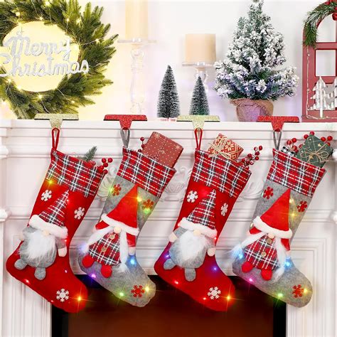 Lyrow Led Christmas Stocking 185 Inch Light Up Gnome