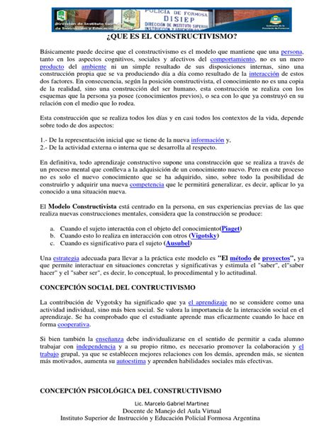 Que Es El Constructivismo Principios Pdf Constructivismo Filosofía De La Educación