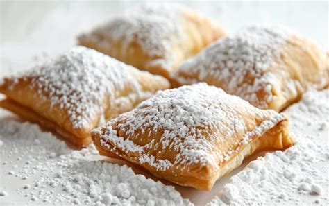 Premium Photo Mardi Gras Beignet Pastries With Powdered Sugar On